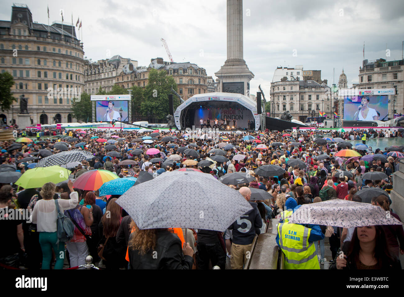Main stage and crowd at Pride in London 2014 Stock Photo - Alamy