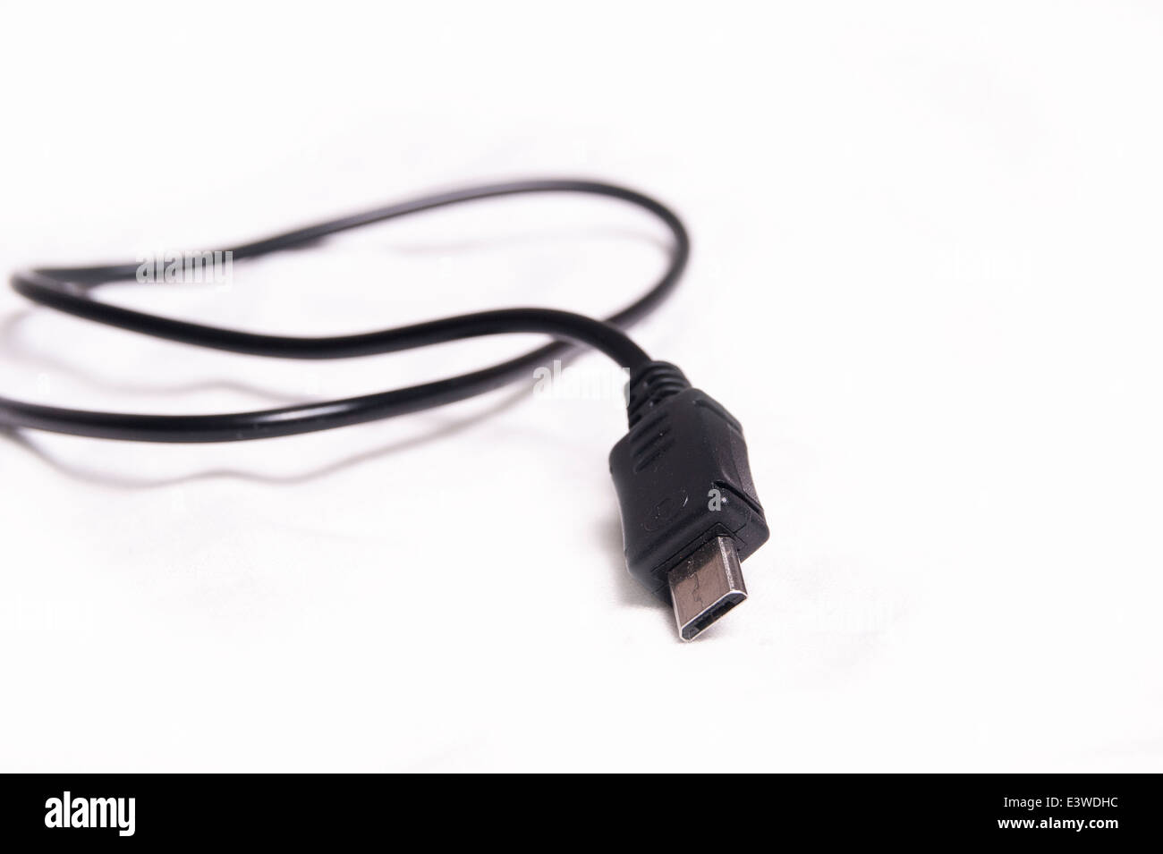 Usb cable black Cut Out Stock Images & Pictures - Alamy