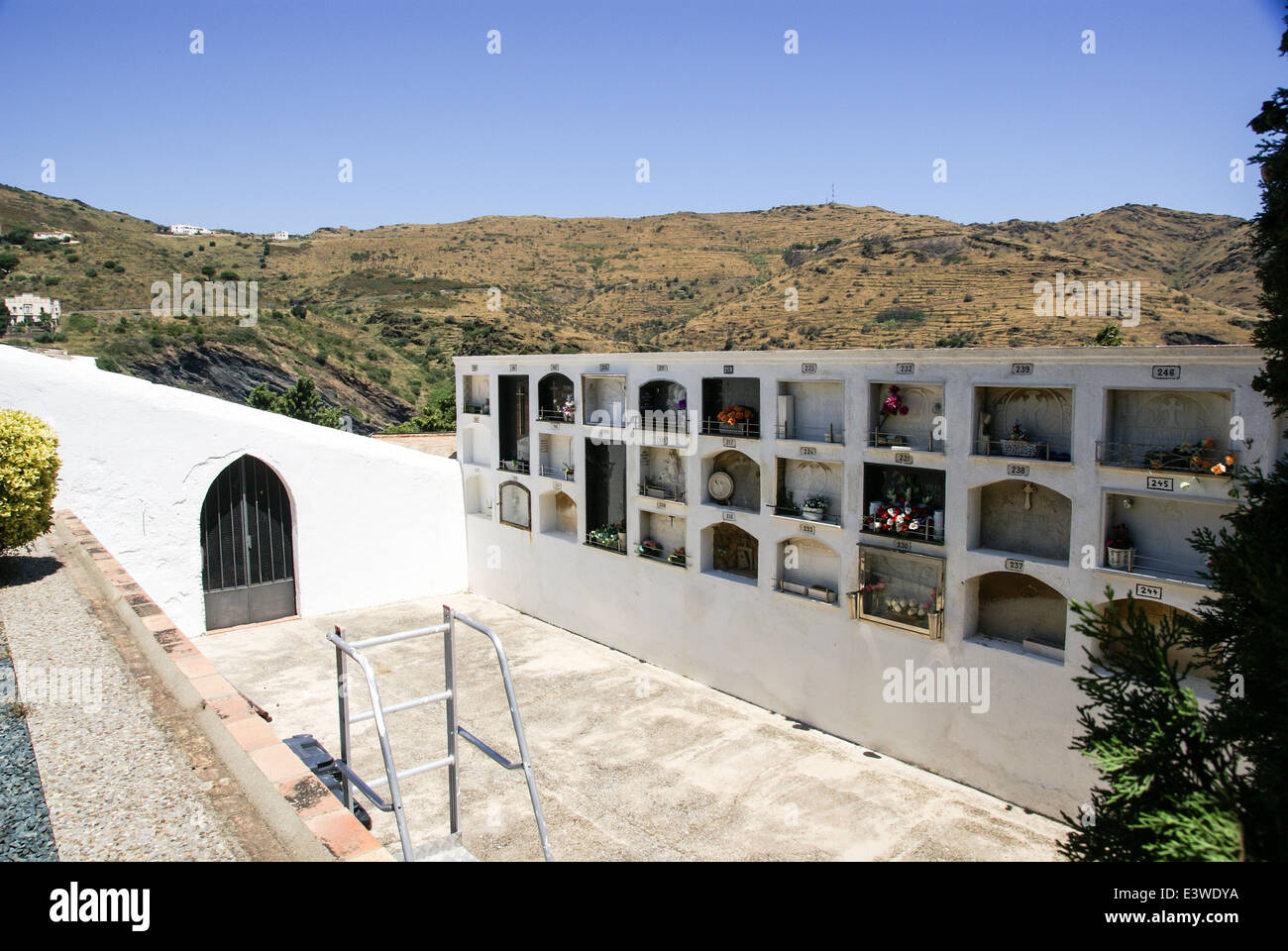 Portbou, Costa Brava, Catalonia, Spain. The Cemetery Stock Photo - Alamy