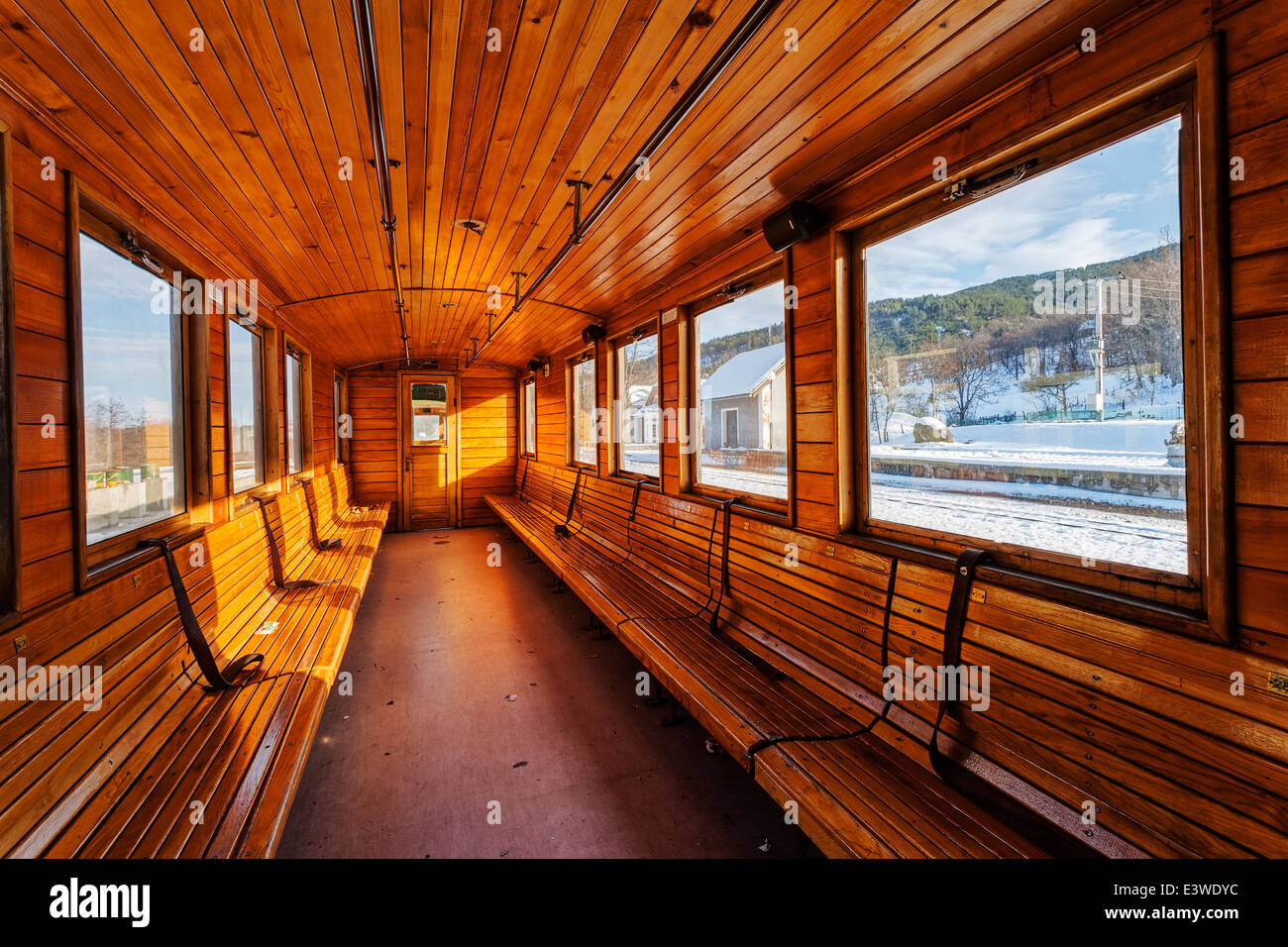 interior of luxury old train carriage Stock Photo - Alamy