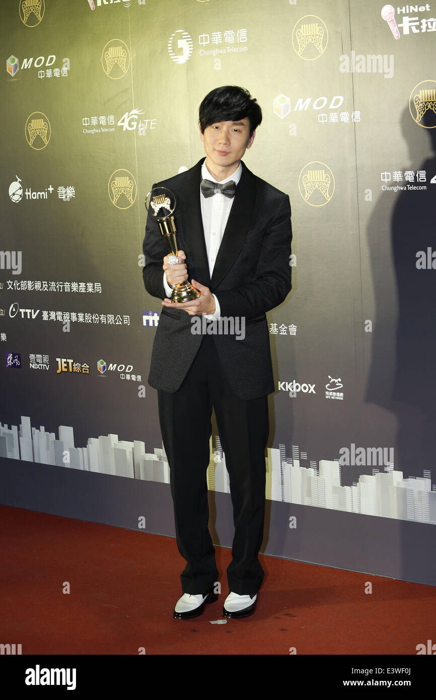 Taipei. 28th June, 2014. Singer JJ Lin wins the Best Males Singer at ...