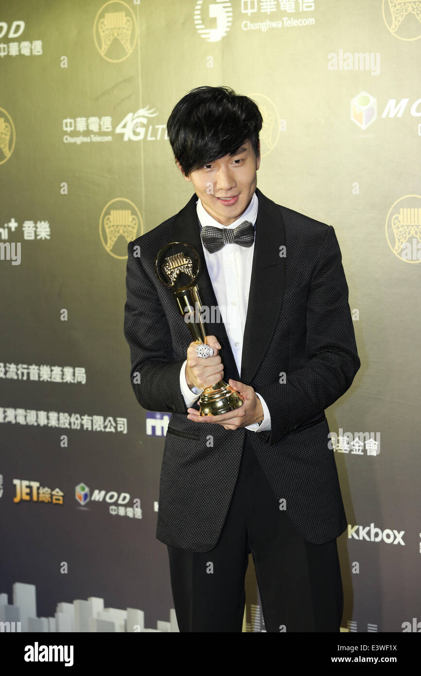 Taipei. 28th June, 2014. Singer JJ Lin wins the Best Males Singer at ...