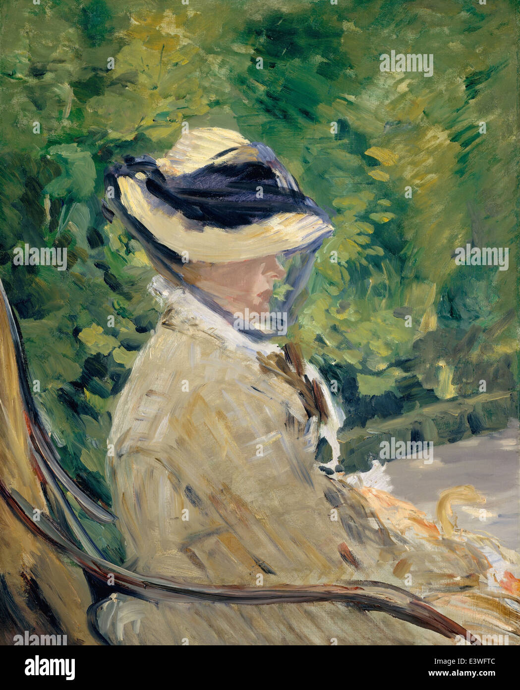 French edouard manet madame manet 1880 met museum new york hi-res stock ...