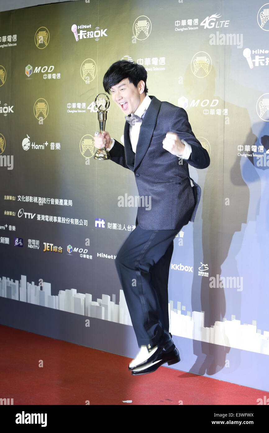 Taipei. 28th June, 2014. Singer JJ Lin wins the Best Males Singer at ...