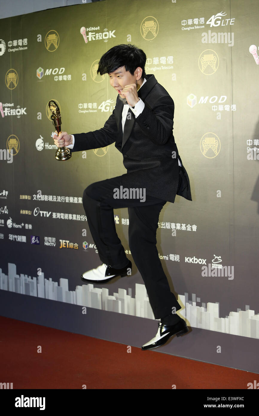 Taipei. 28th June, 2014. Singer JJ Lin wins the Best Males Singer at ...
