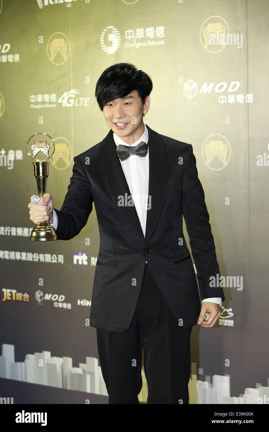 Taipei. 28th June, 2014. Singer JJ Lin wins the Best Males Singer at ...
