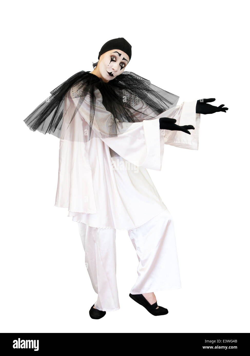 black and white pierrot pointing to right overwhite Stock Photo - Alamy black and white pierrot pointing to right overwhite Stock Photo - Alamy