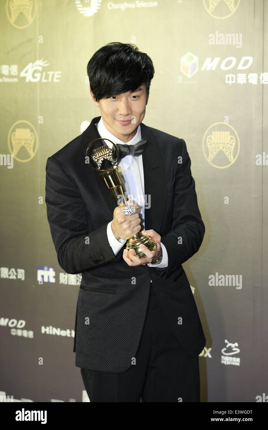 Taipei. 28th June, 2014. Singer JJ Lin wins the Best Males Singer at ...