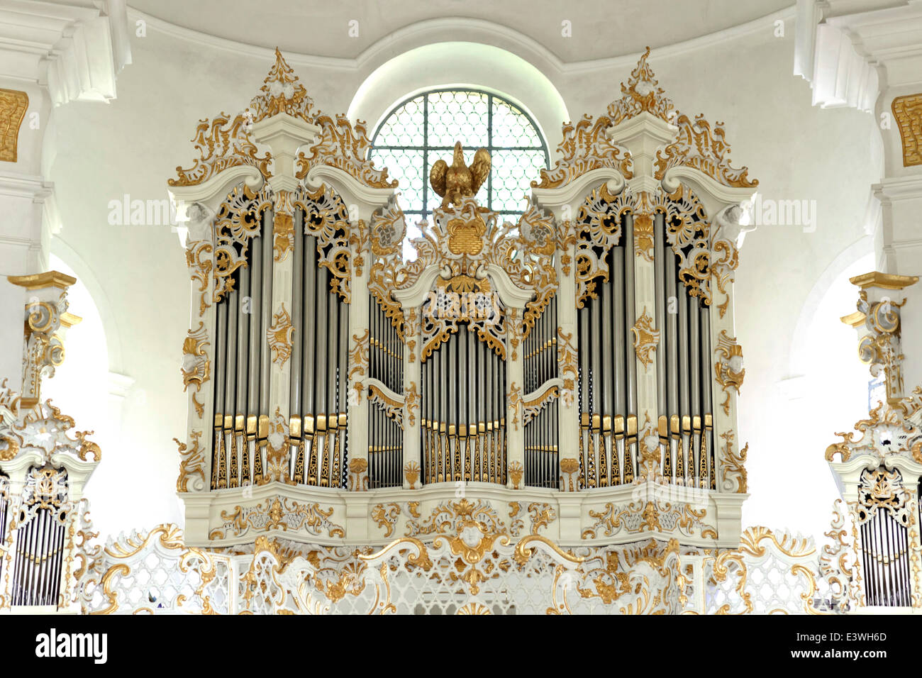 Organ, Wieskirche or Pilgrimage Church of Wies, Rococo, UNESCO World ...