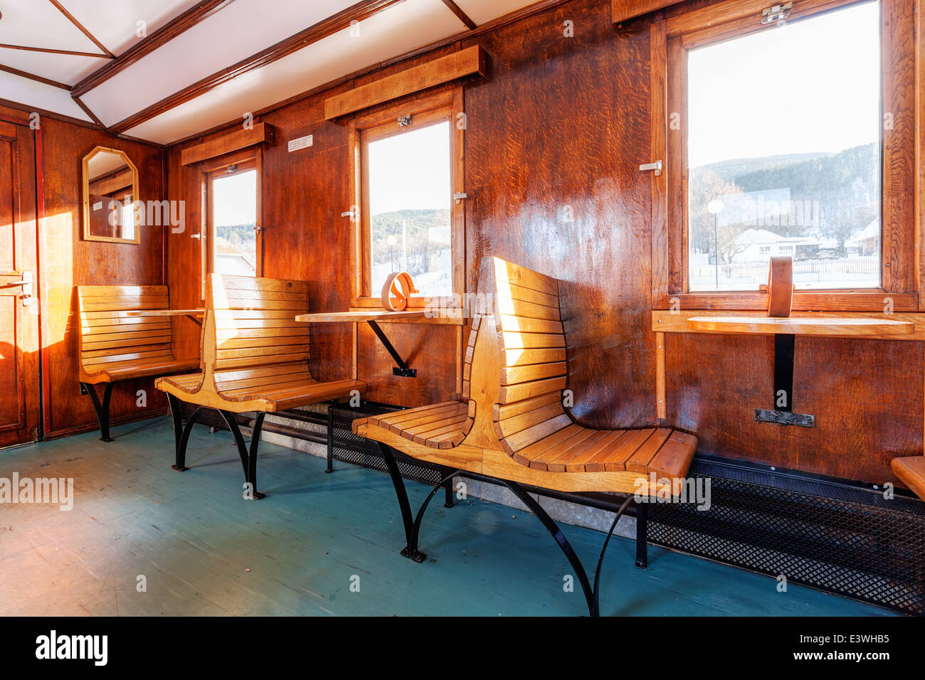 interior of luxury old train carriage Stock Photo - Alamy