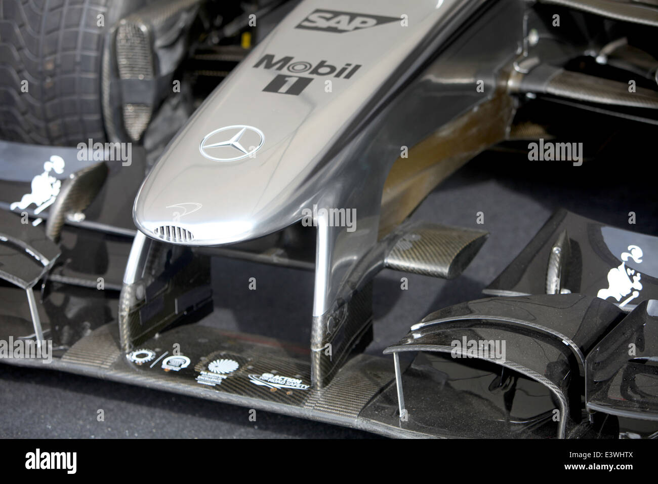 Mercedes Formula 1 nose wing Stock Photo - Alamy