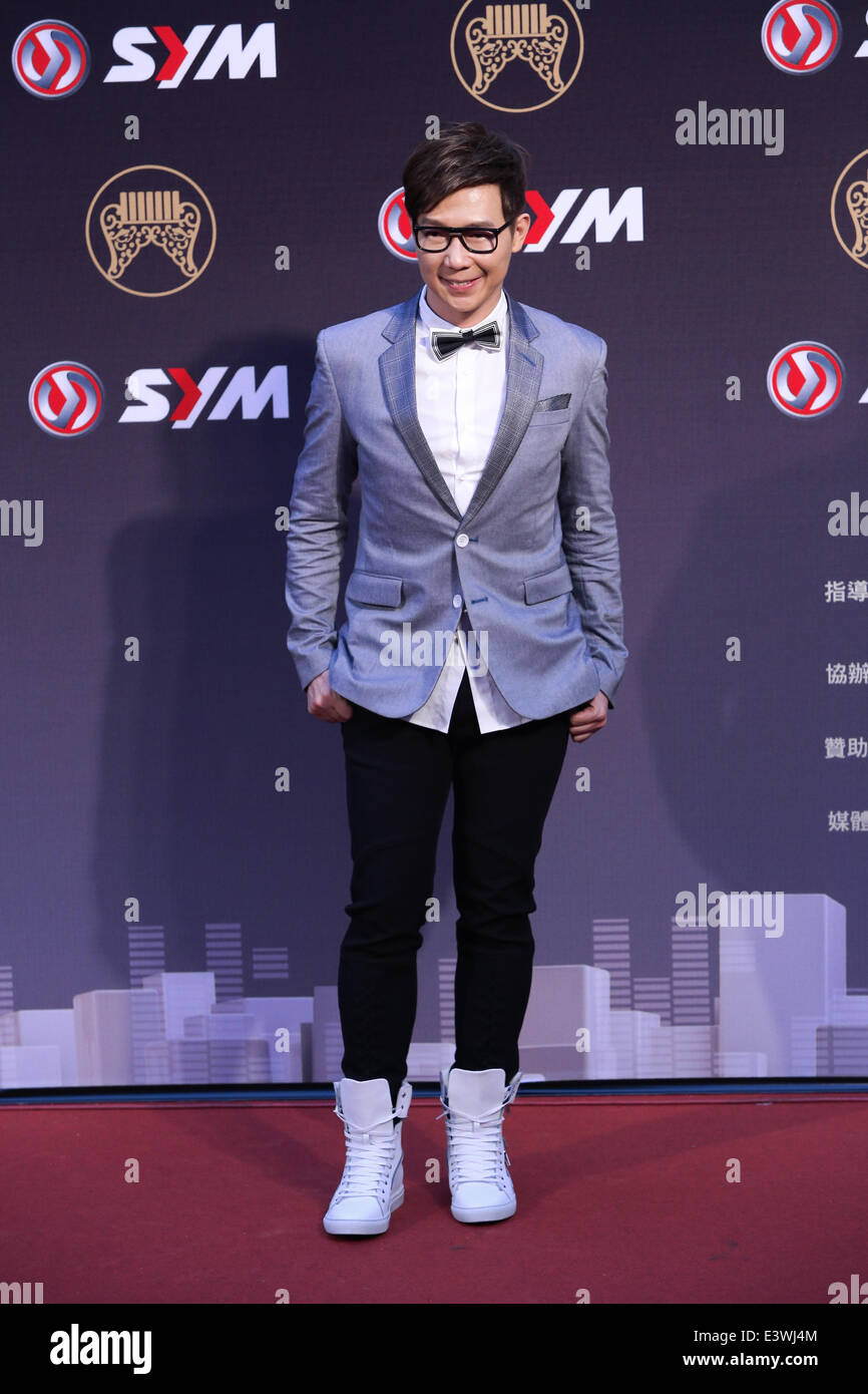 Taipei. 28th June, 2014. Singer Victor Wong arrives at the red carpet ...