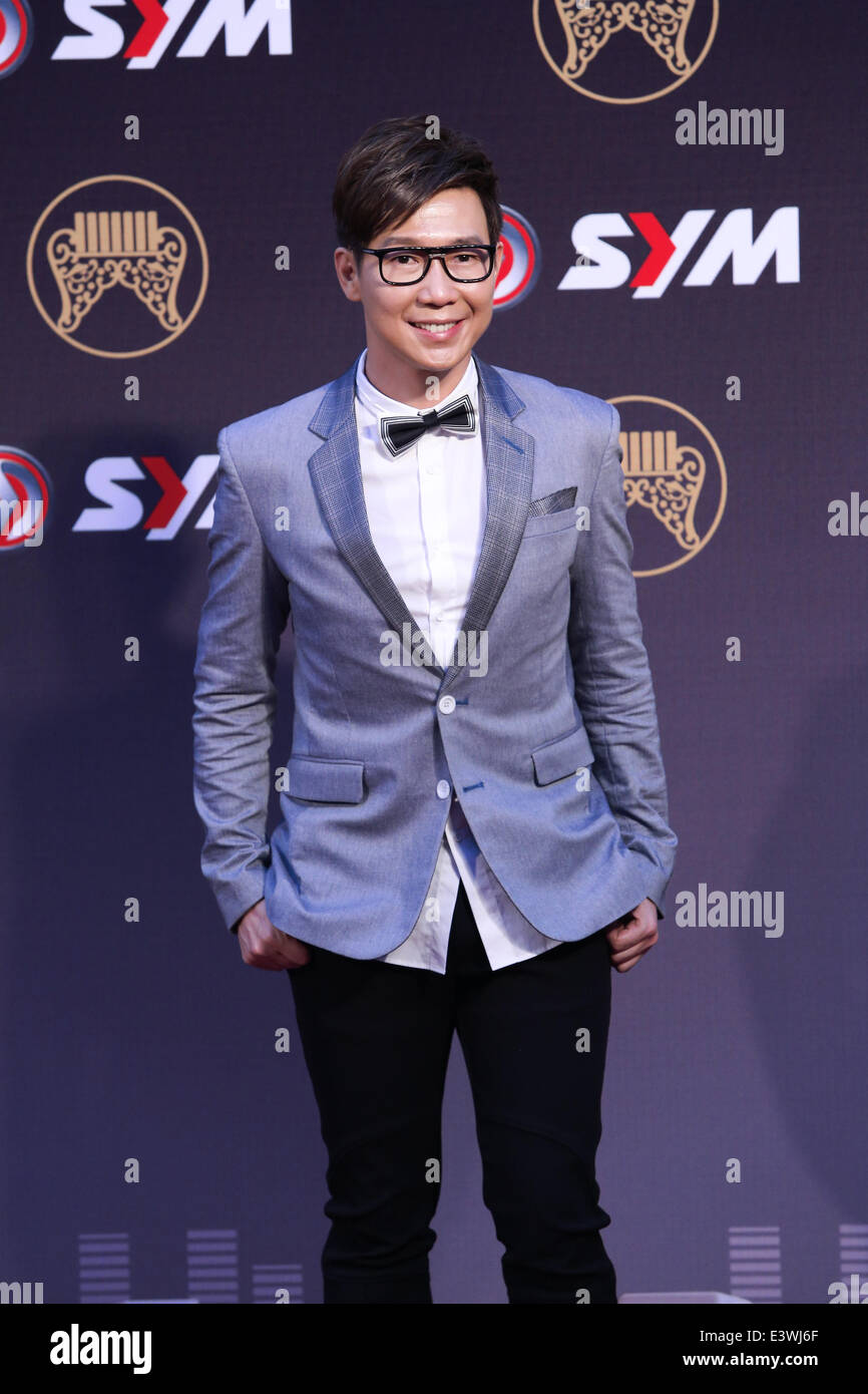 Taipei. 28th June, 2014. Singer Victor Wong arrives at the red carpet ...