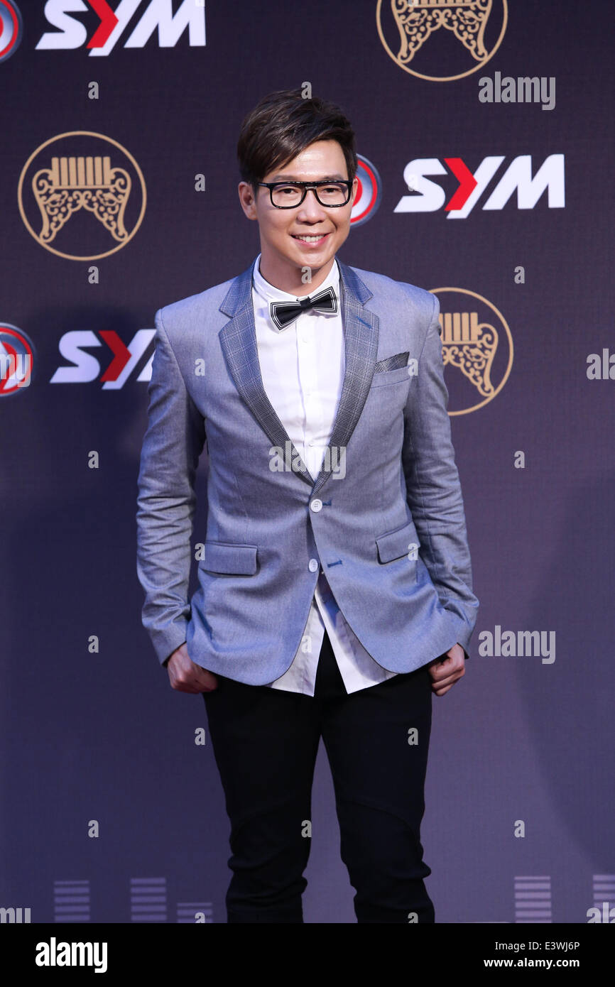 Taipei. 28th June, 2014. Singer Victor Wong arrives at the red carpet ...