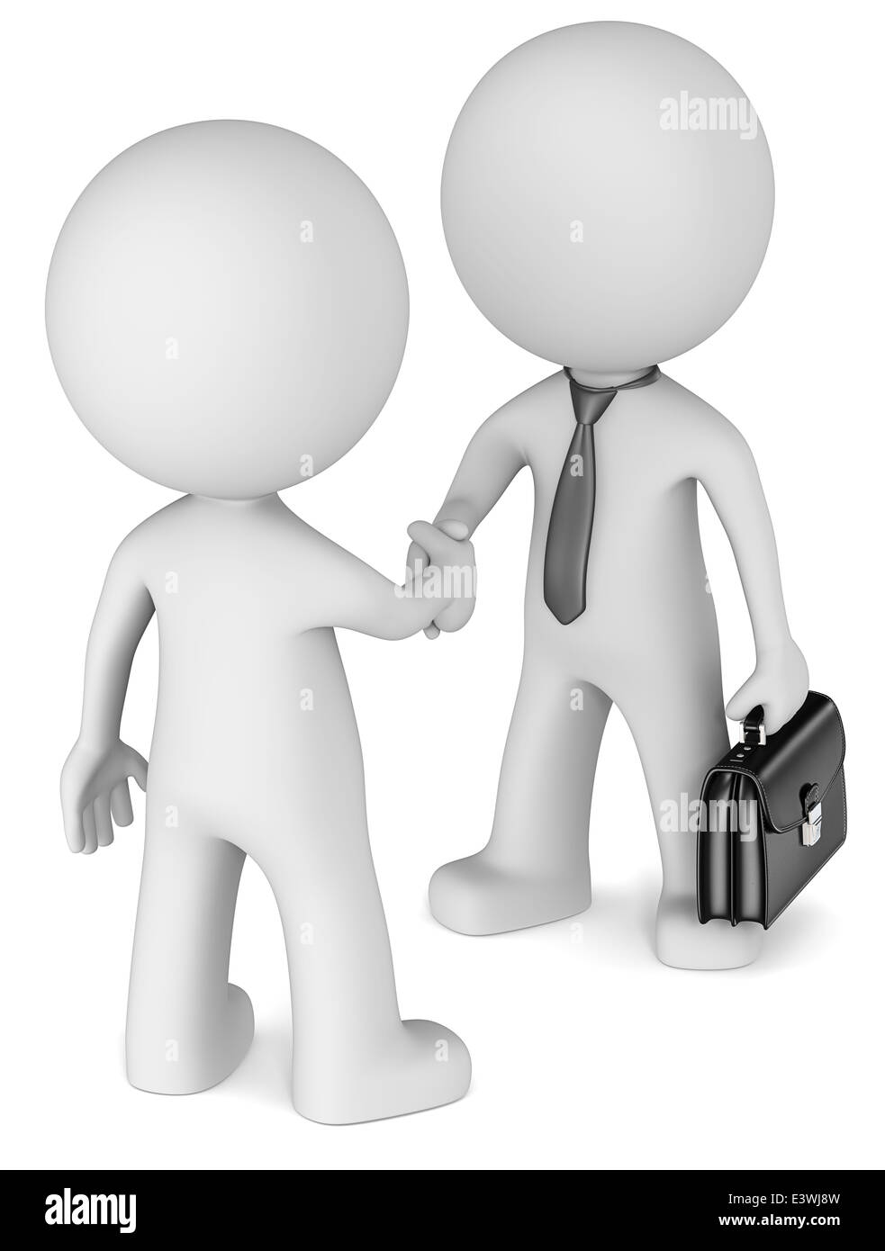 3d businessman handshake with briefcase black hi-res stock photography ...