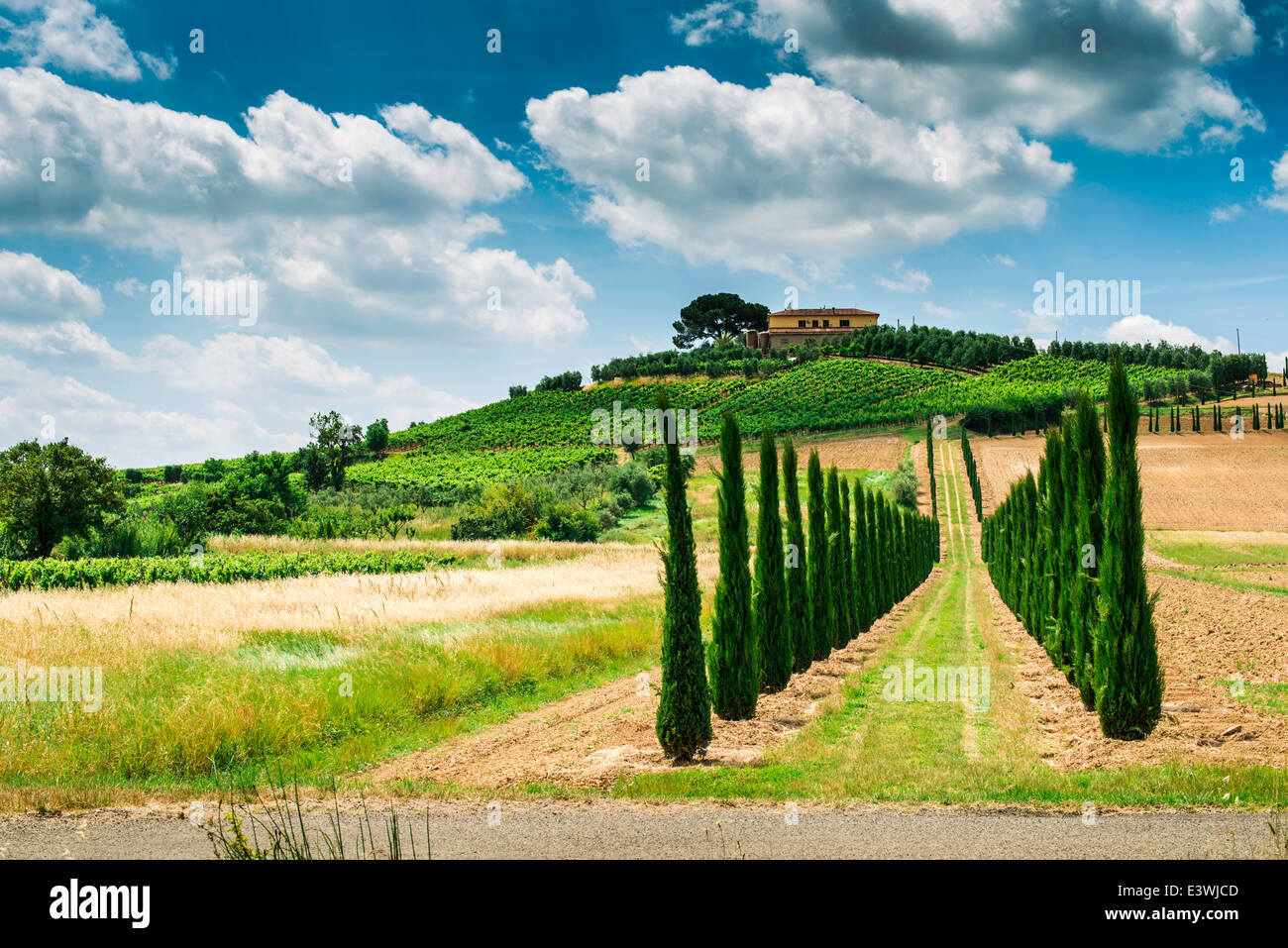 Tuscany italy farm villa hi-res stock photography and images - Alamy