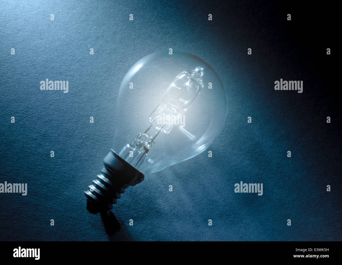 Illuminated electric light bulb Stock Photo - Alamy