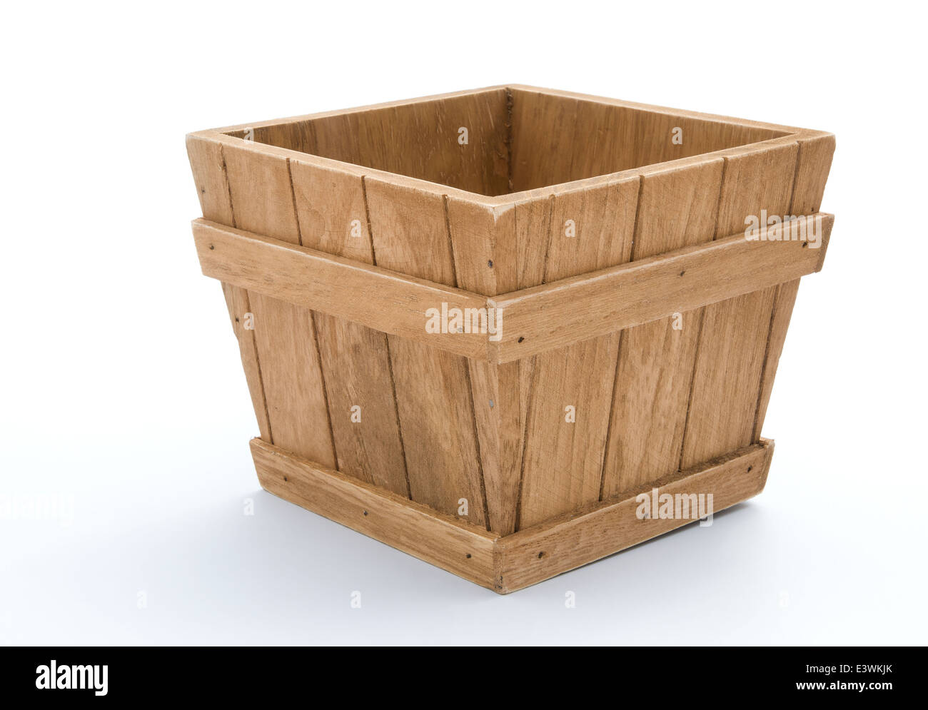 wooden box on white background Stock Photo - Alamy