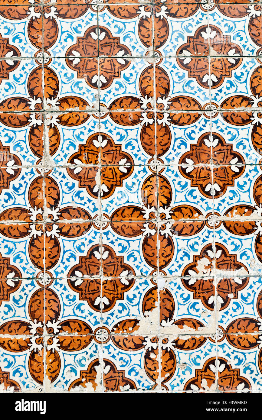 An example of a traditional ceramic azulejos tile design, Ilhavo ...