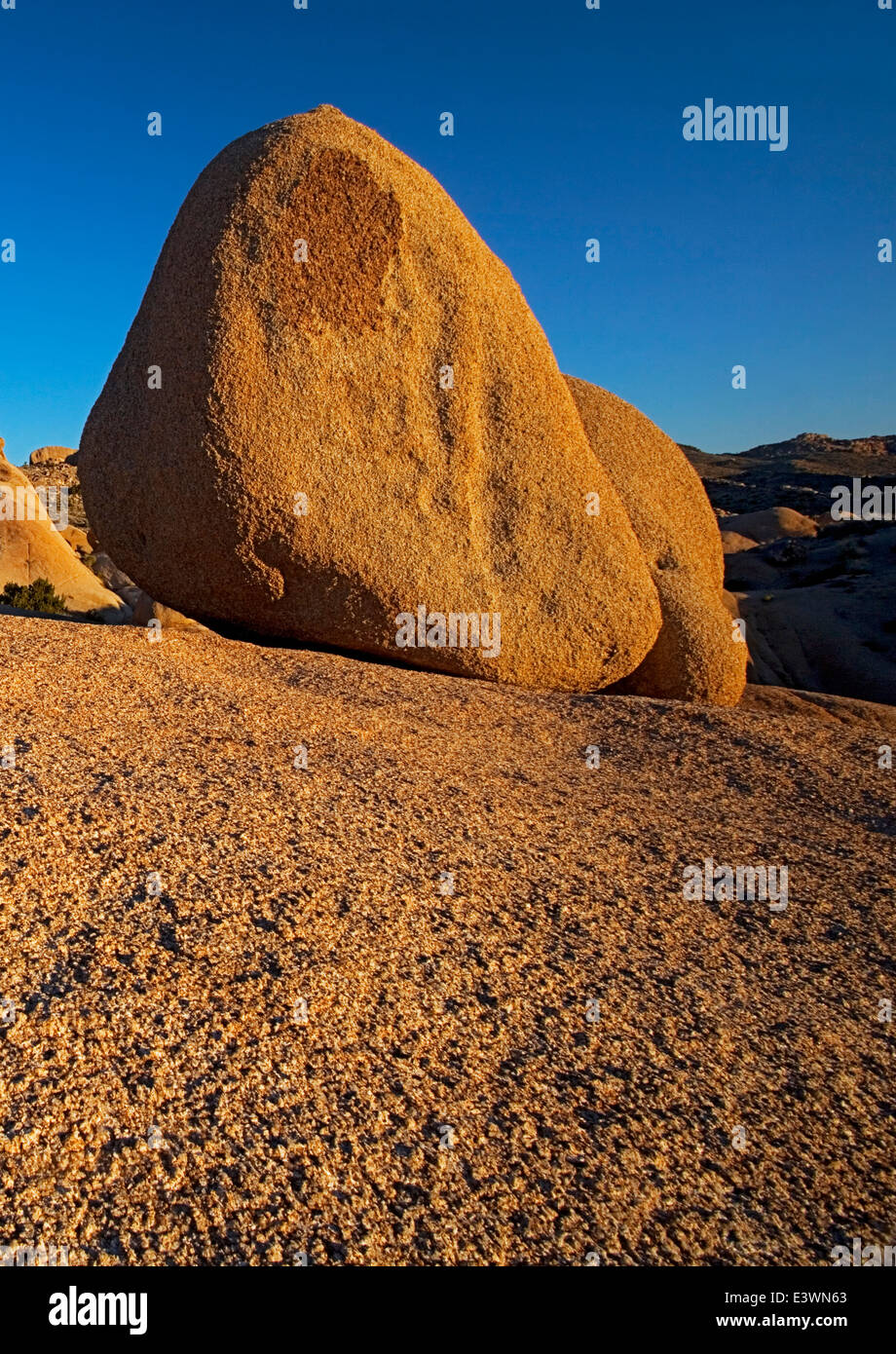 USA, California, Joshua Tree National Park, Granite rock near White ...