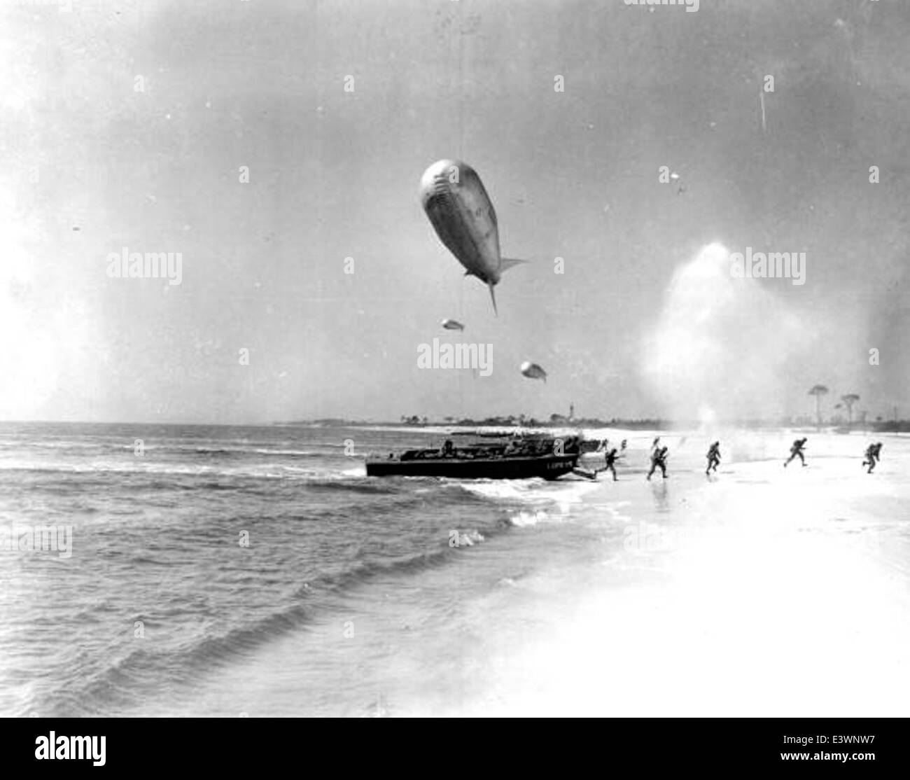 Training on beach in Black and White Stock Photos & Images - Alamy