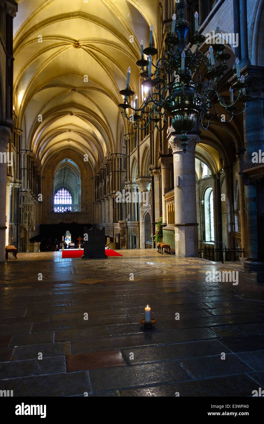 Site of Thomas Becket shrine Trinity chapel Canterbury Cathedral Stock ...