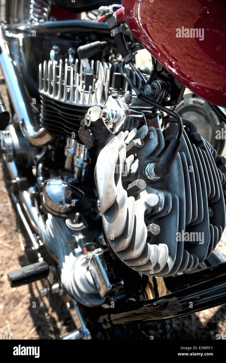 Detail of a motorcycle engine Stock Photo - Alamy