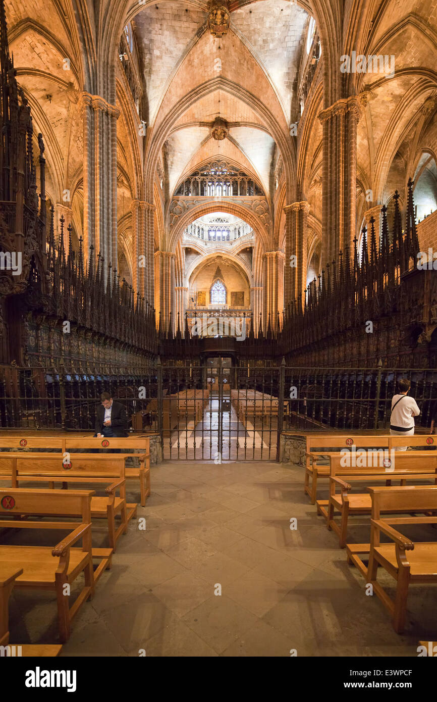 Interior of the Barcelona Cathedral in Catalonia, Spain Stock Photo - Alamy