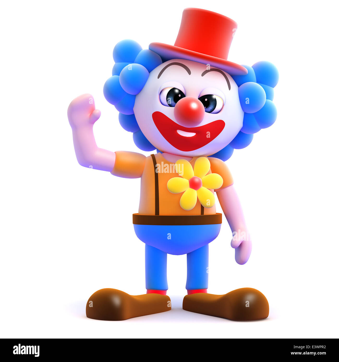 3d Clown waves a cheerful hello Stock Photo - Alamy