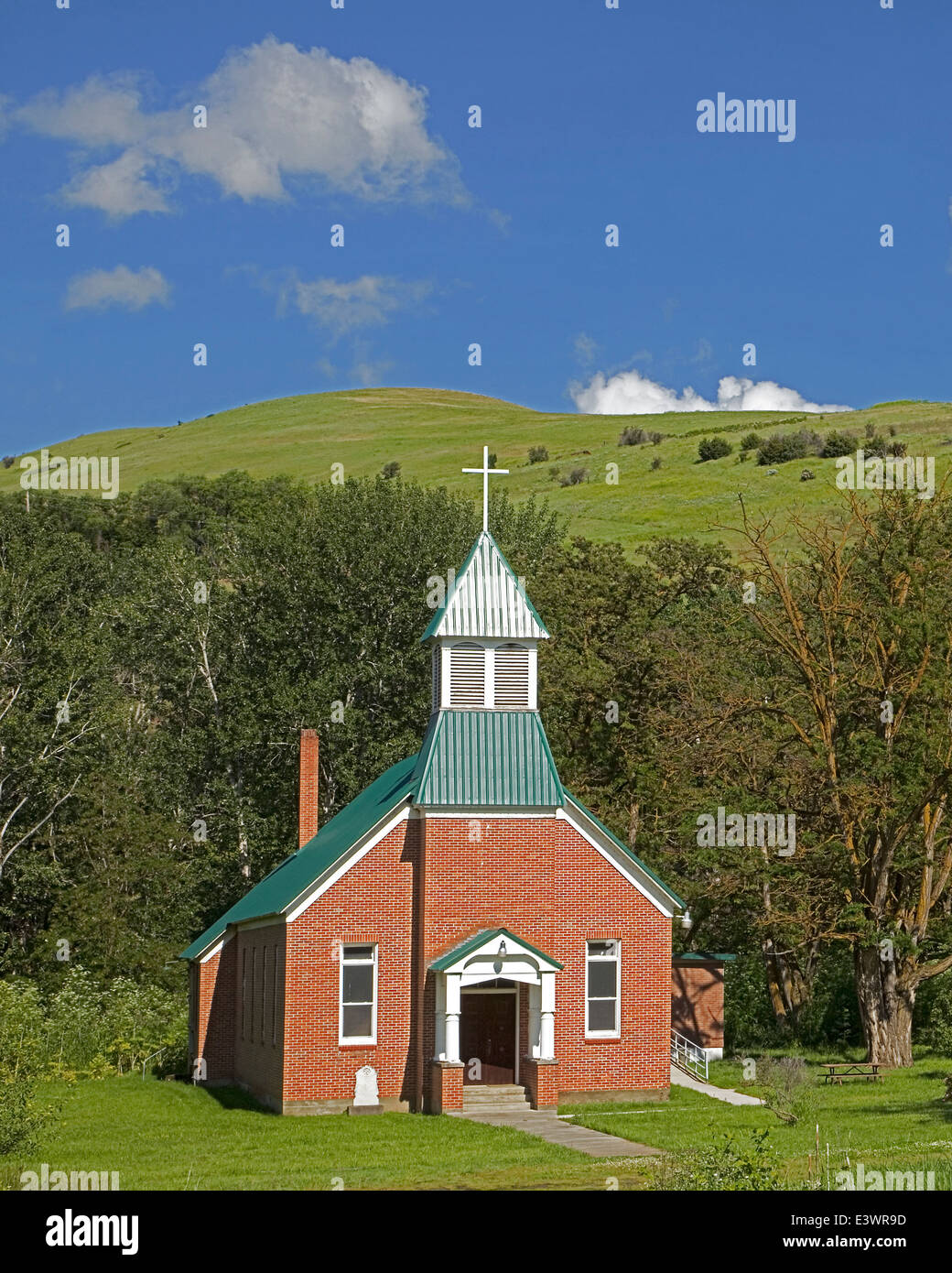 USA, Idaho, Nez Perce National Historical Park, Spalding Church 1876 ...
