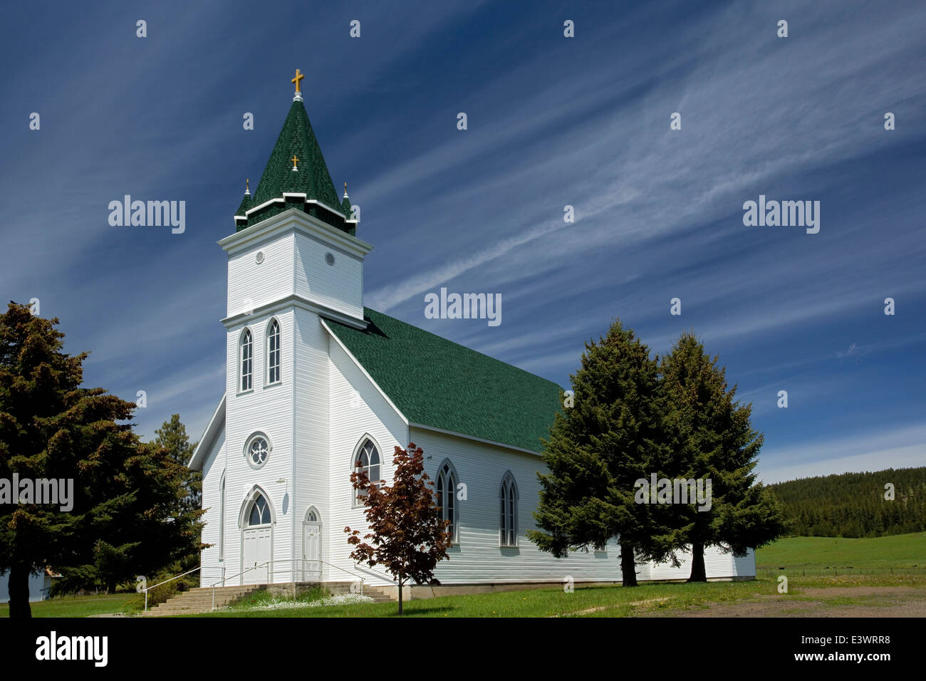 USA, Idaho, Keuterville, Holy Cross Church Stock Photo - Alamy