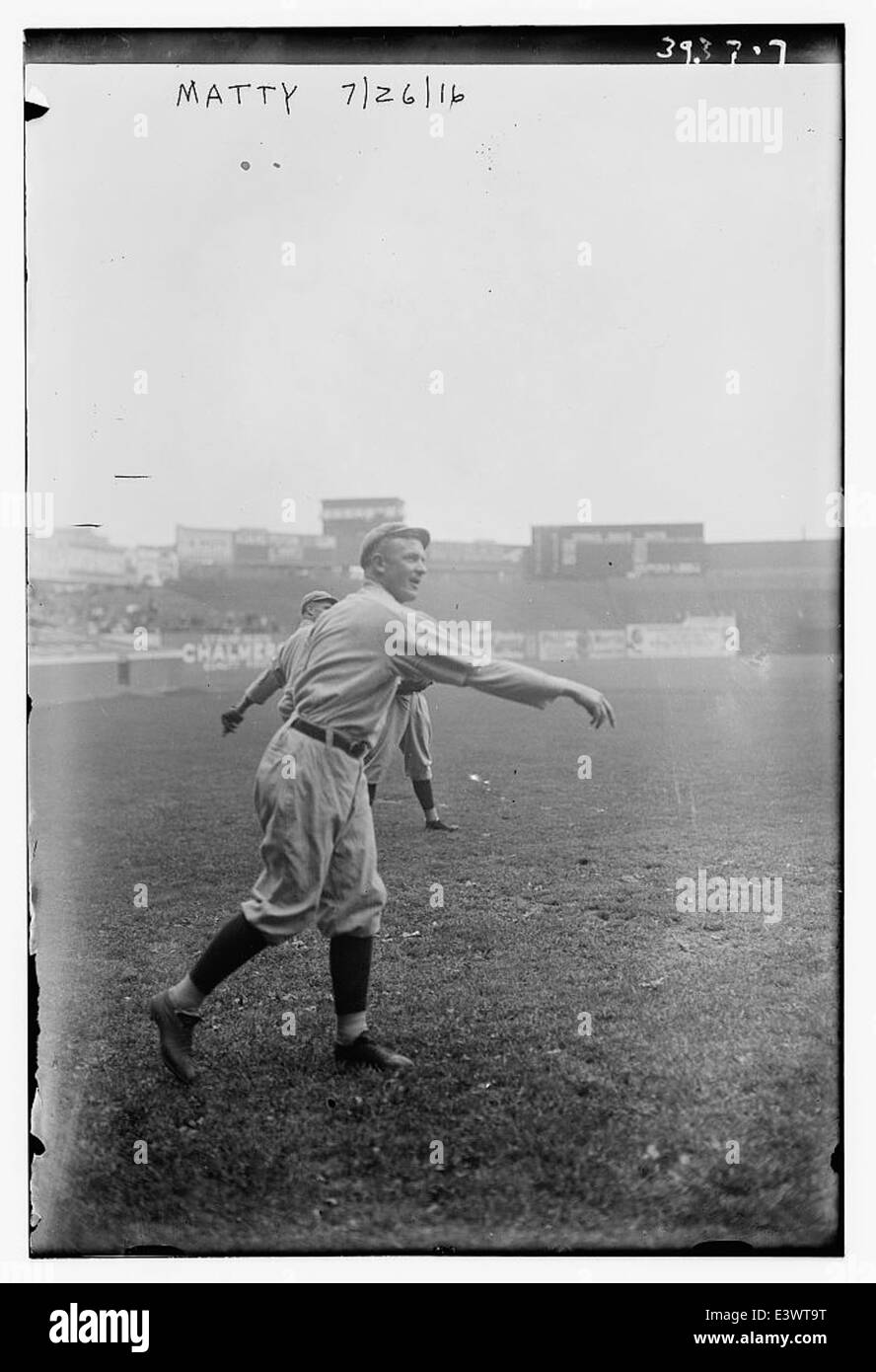 This photograph shows Christy Mathewson, a legendary baseball player ...