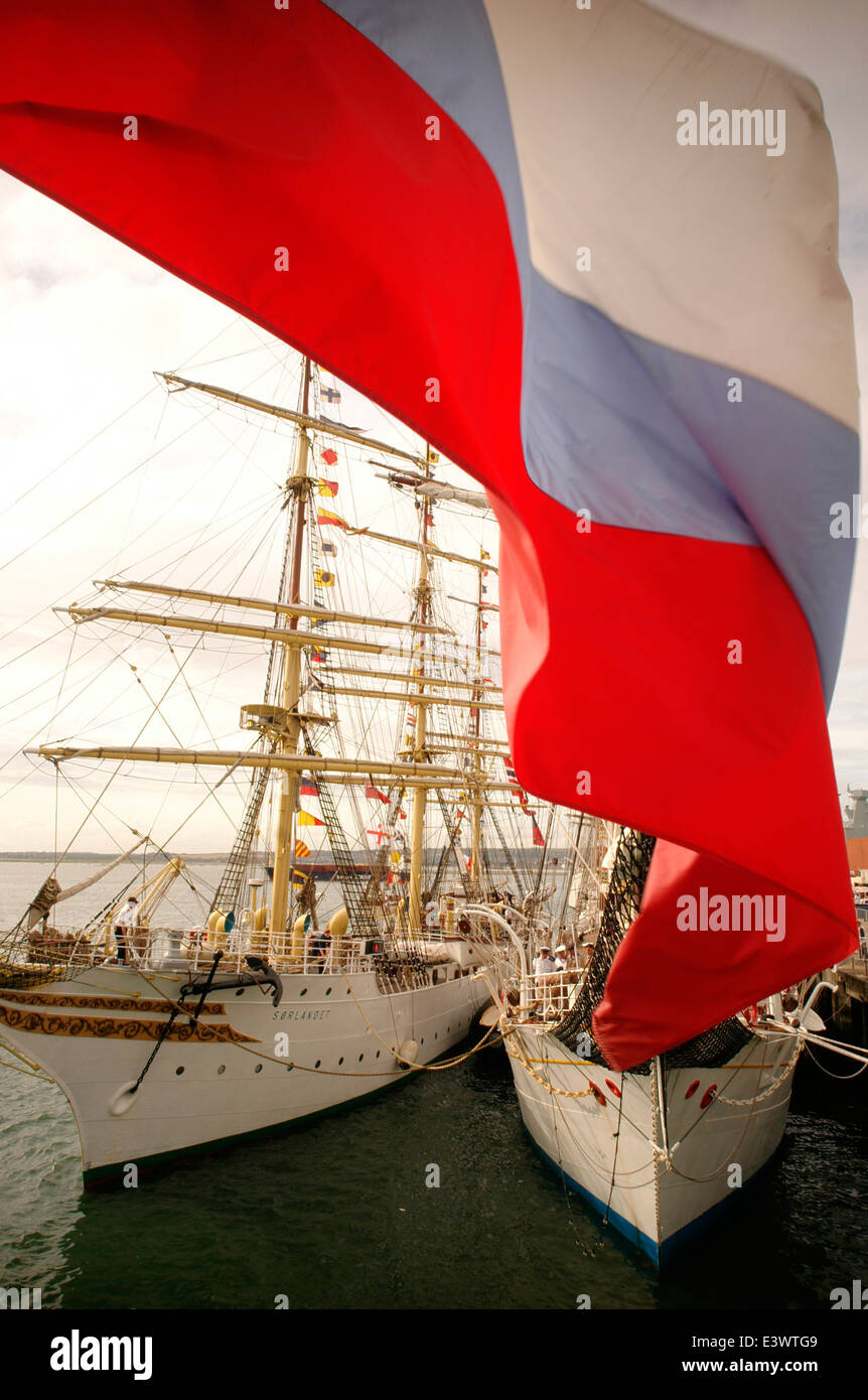 PORTSMOUTH, ENGLAND. - THE NORWEGIAN SAIL TRAINING VESSEL SORLANDET ...