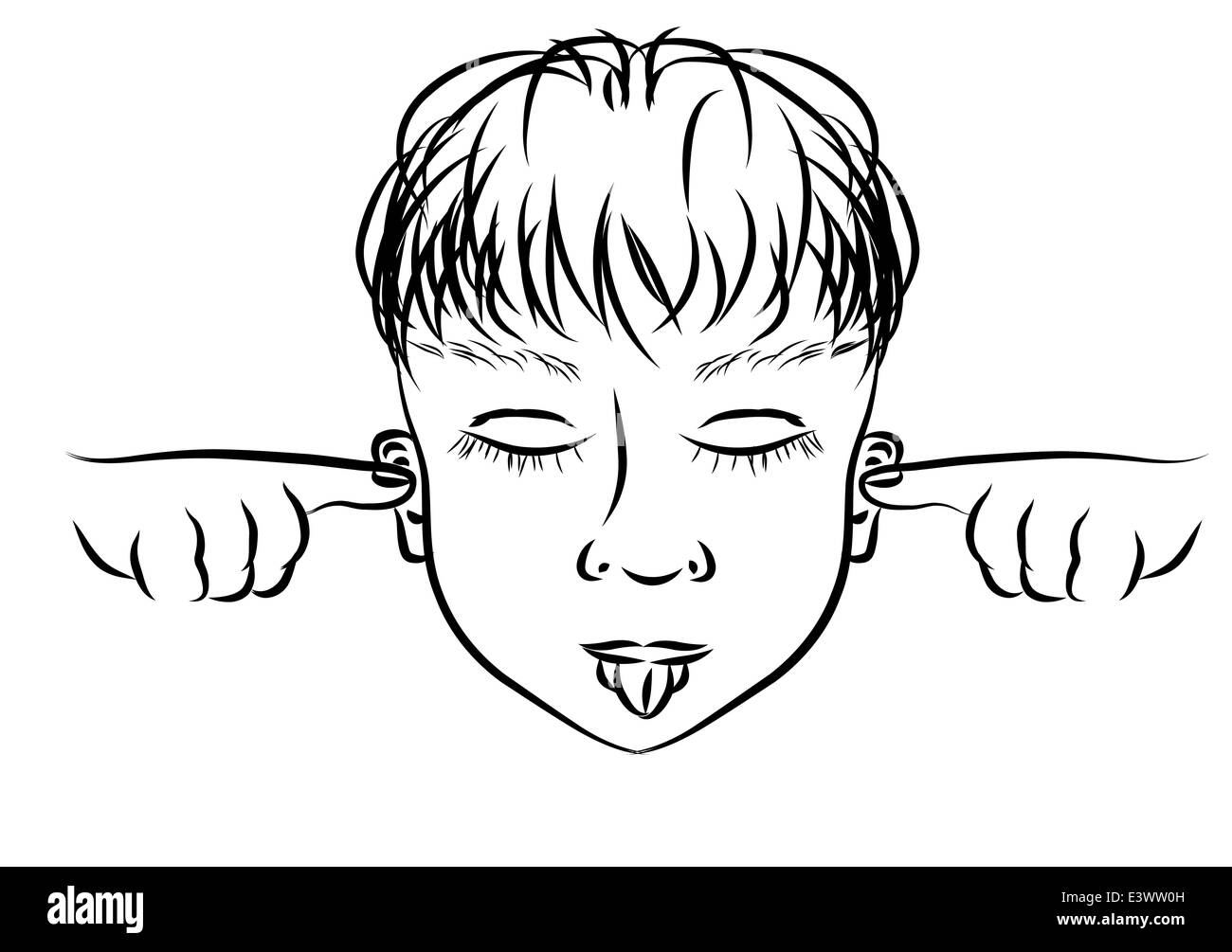 Face pout angry child Black and White Stock Photos & Images - Alamy