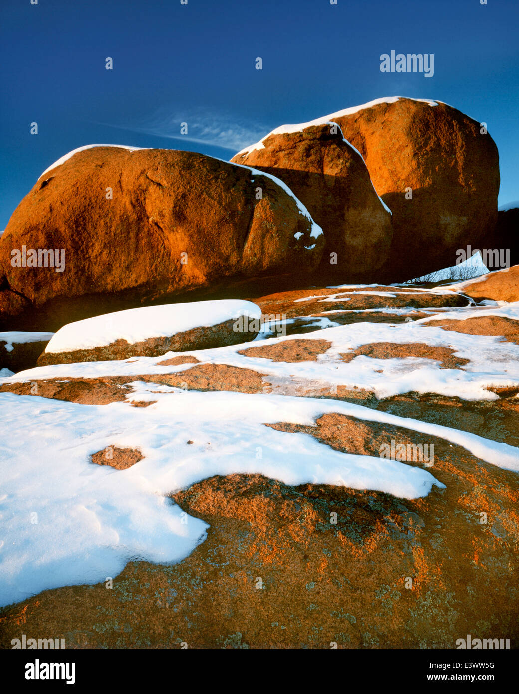 Usa Missouri Snow At Elephant Rocks State Park Stock Photo Alamy