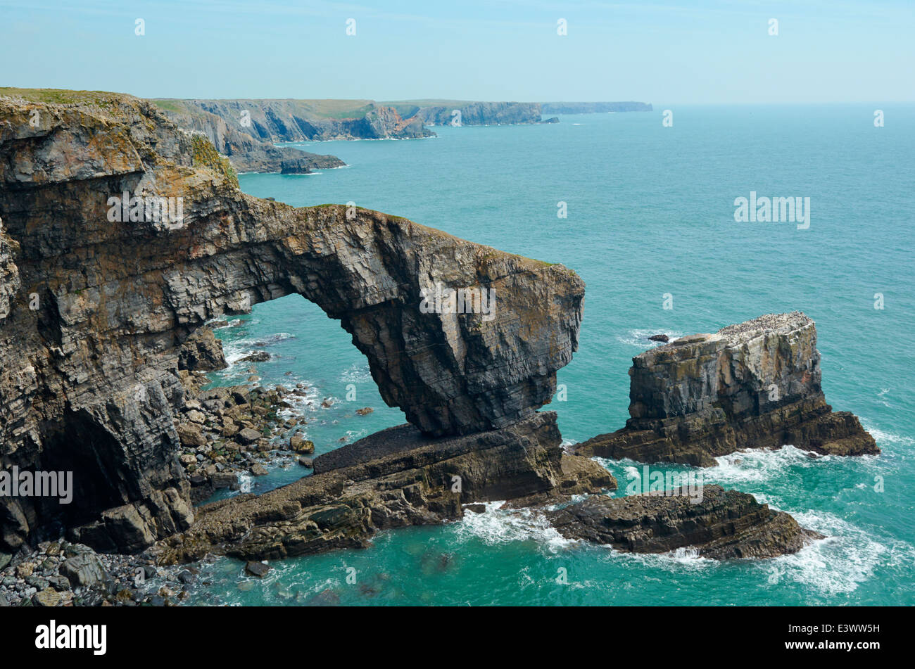Green Bridge of Wales - Pembrokeshire, Wales, UK Stock Photo - Alamy
