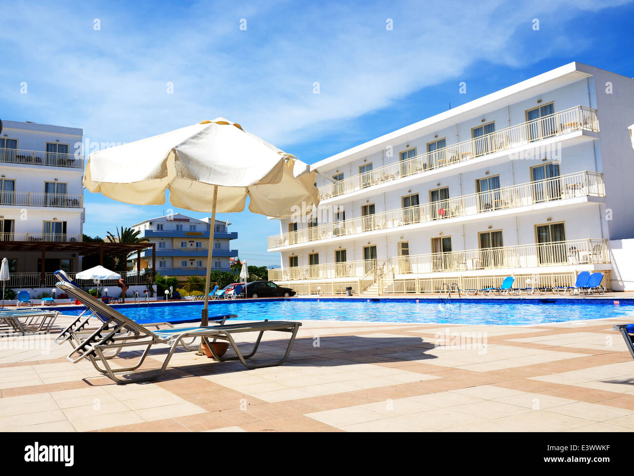 Swimming pool at luxury hotel, Crete, Greece Stock Photo - Alamy