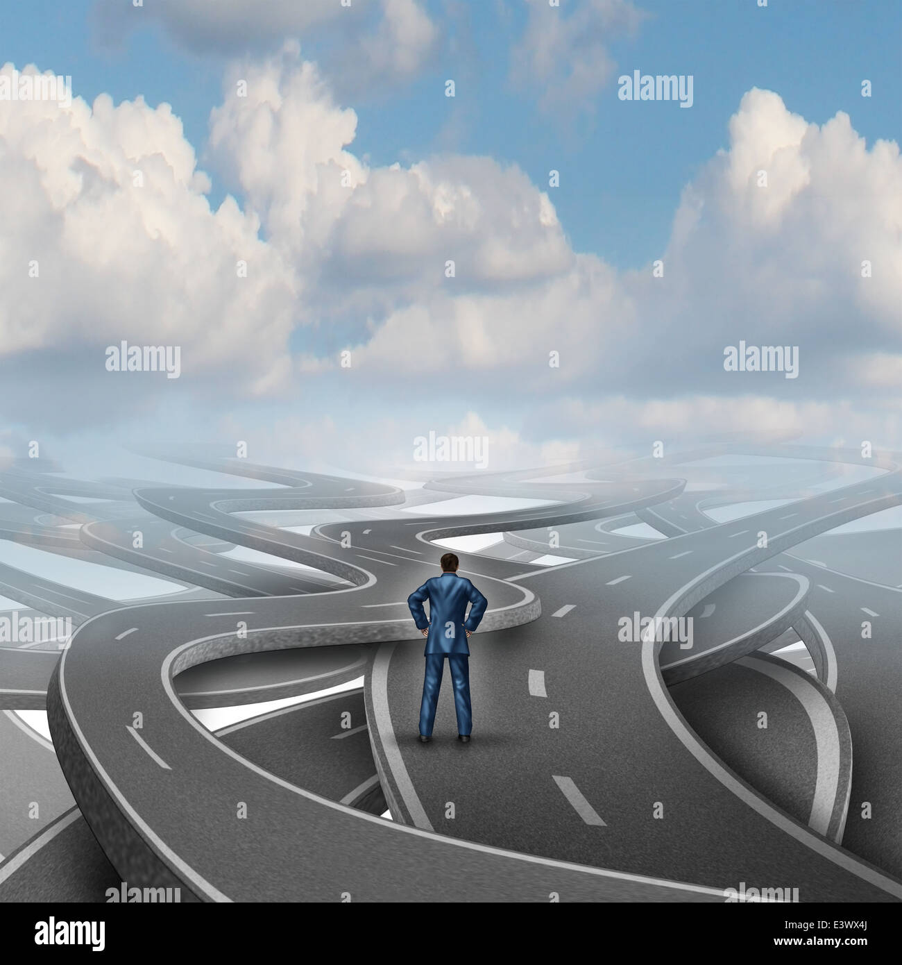 Confusion manager road challenge and business crisis concept as a ...