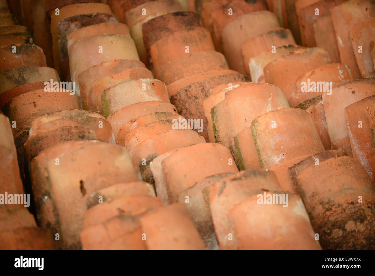 Stack terracotta roof tiles hi-res stock photography and images - Alamy