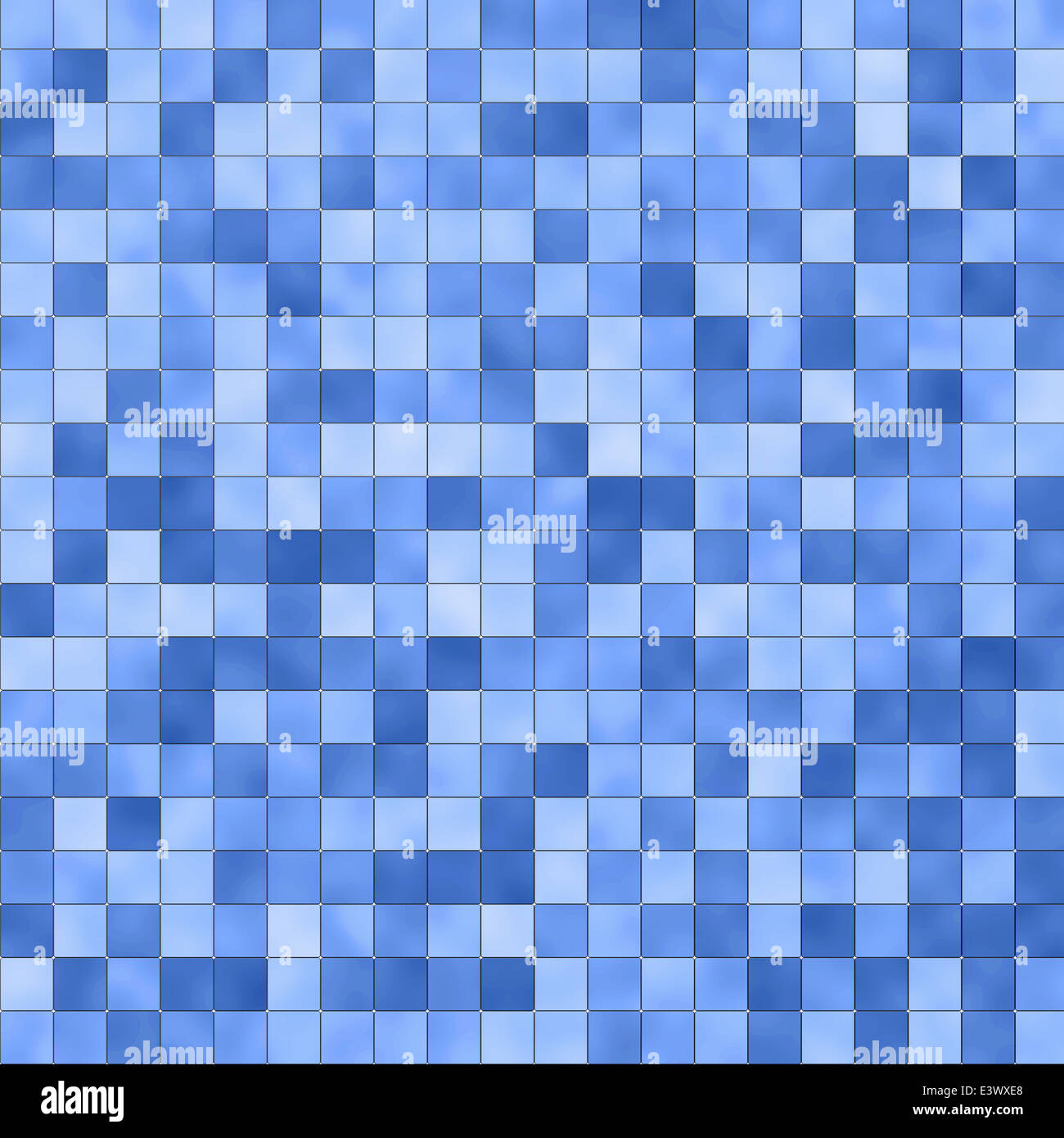 Blue square tile pattern, various blue tints and shades Stock Photo - Alamy