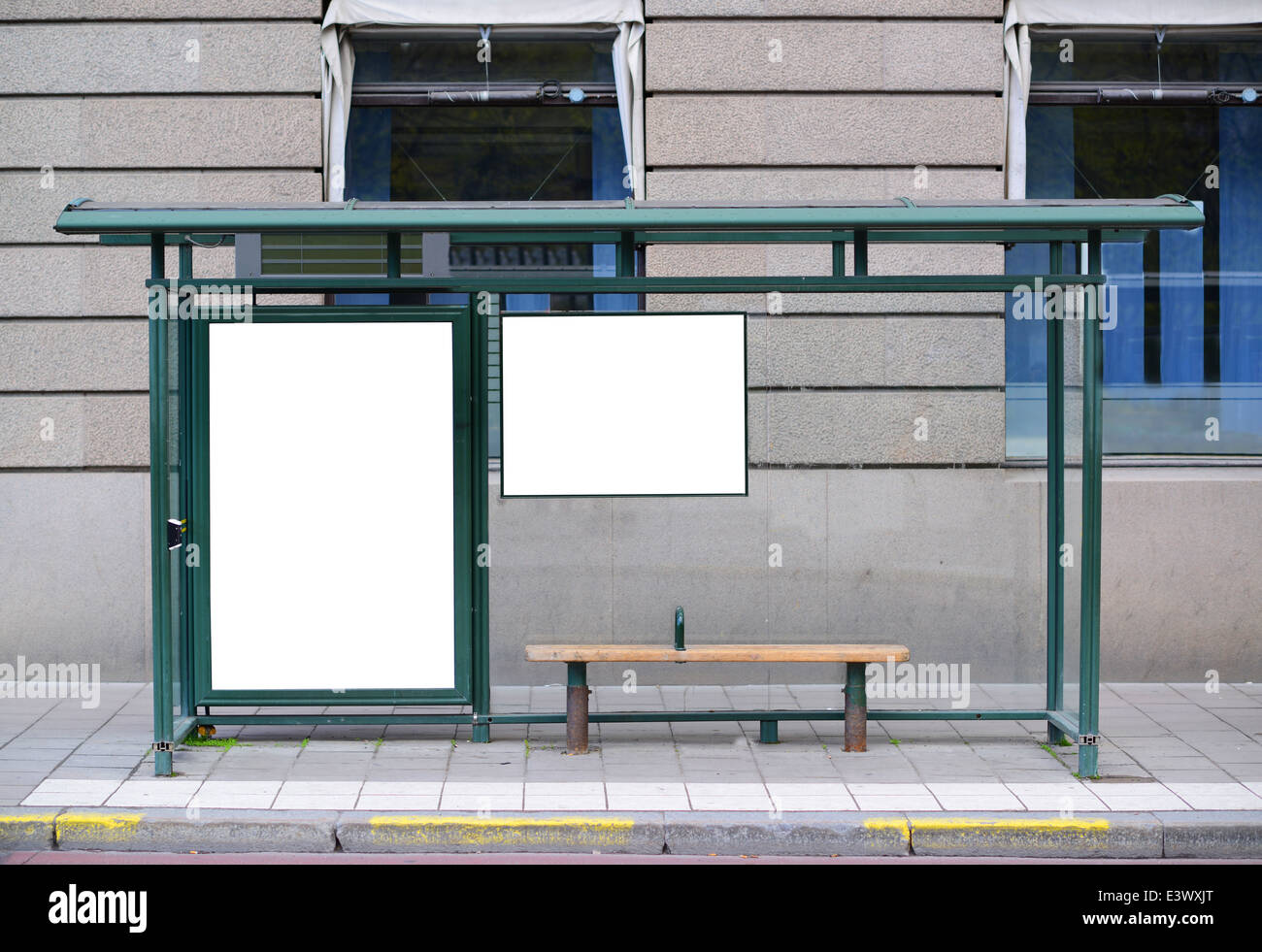 Empty billboard at Bus station - Perfect angle for your add Stock Photo ...