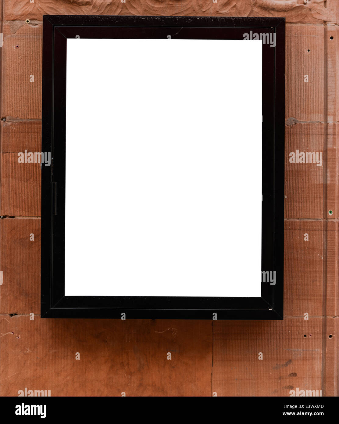 Empty board on wall Stock Photo - Alamy
