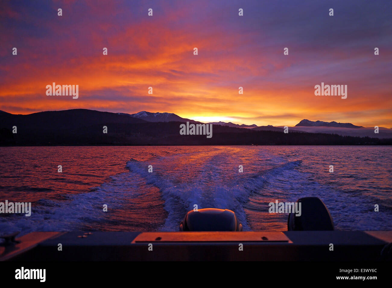 A stunning sunset view from Sequim, heading toward Protection Island in ...