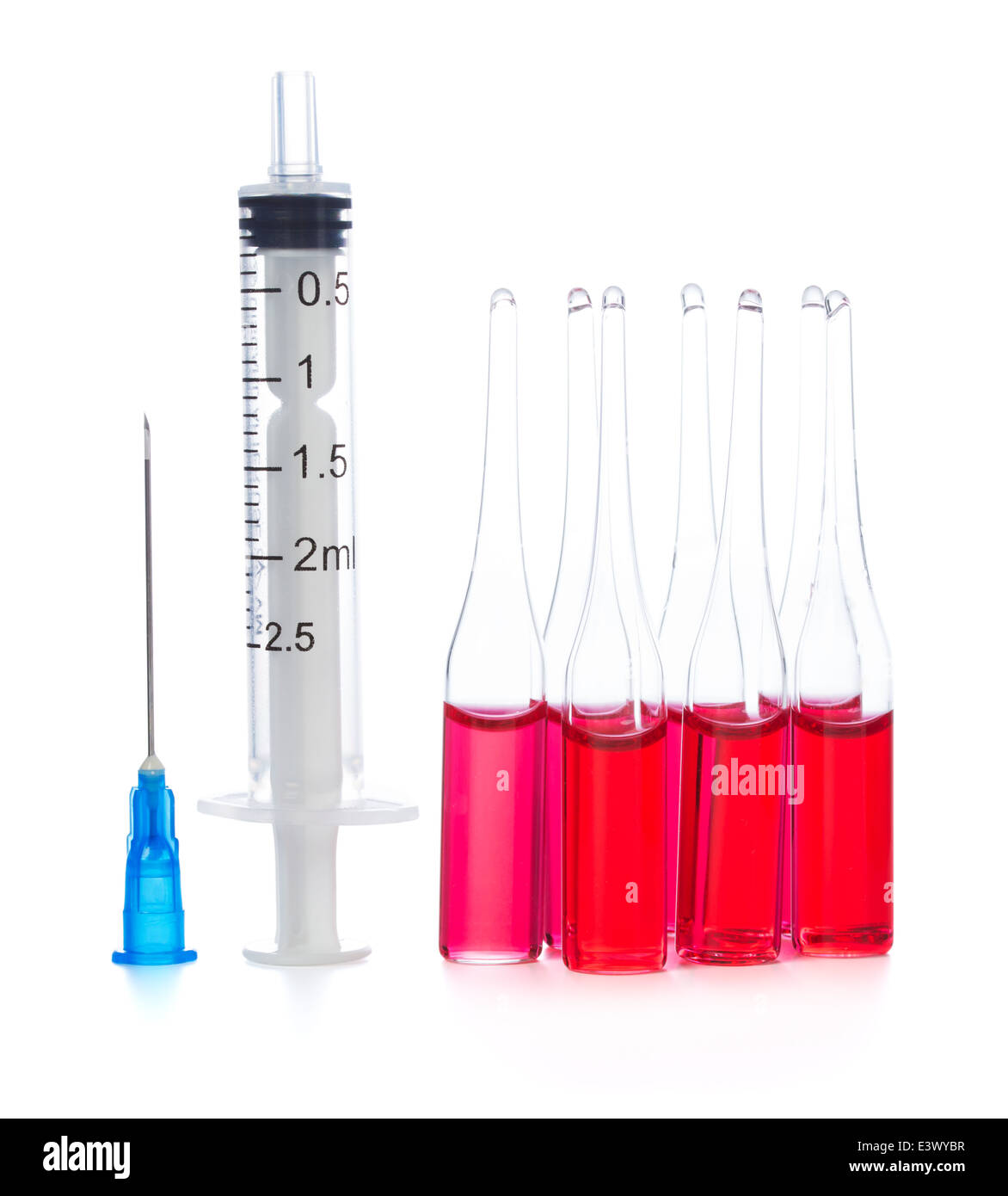 Medical vials for injection with a syringe, isolate Stock Photo - Alamy