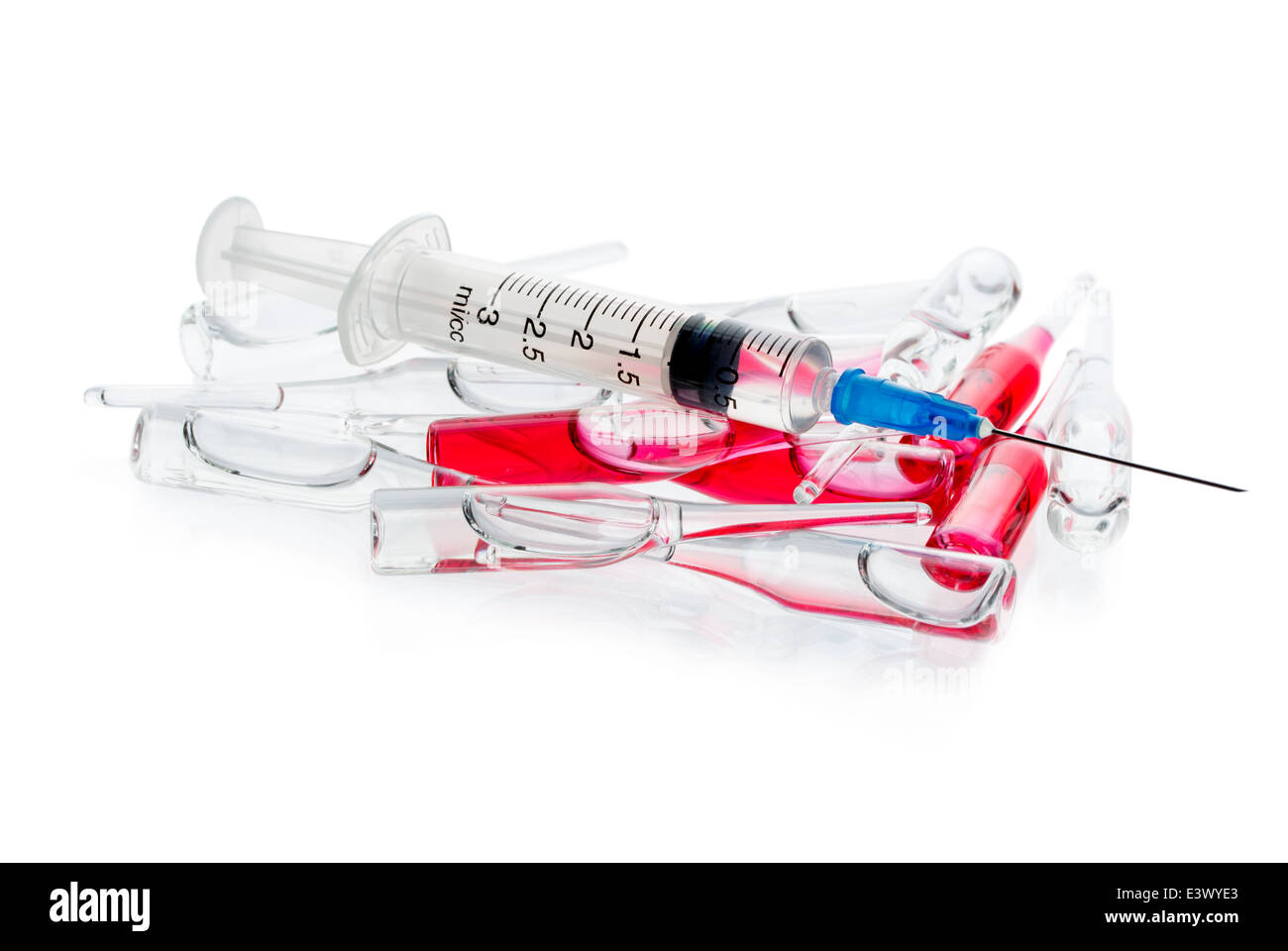 Medical vials for injection with a syringe, isolate Stock Photo - Alamy