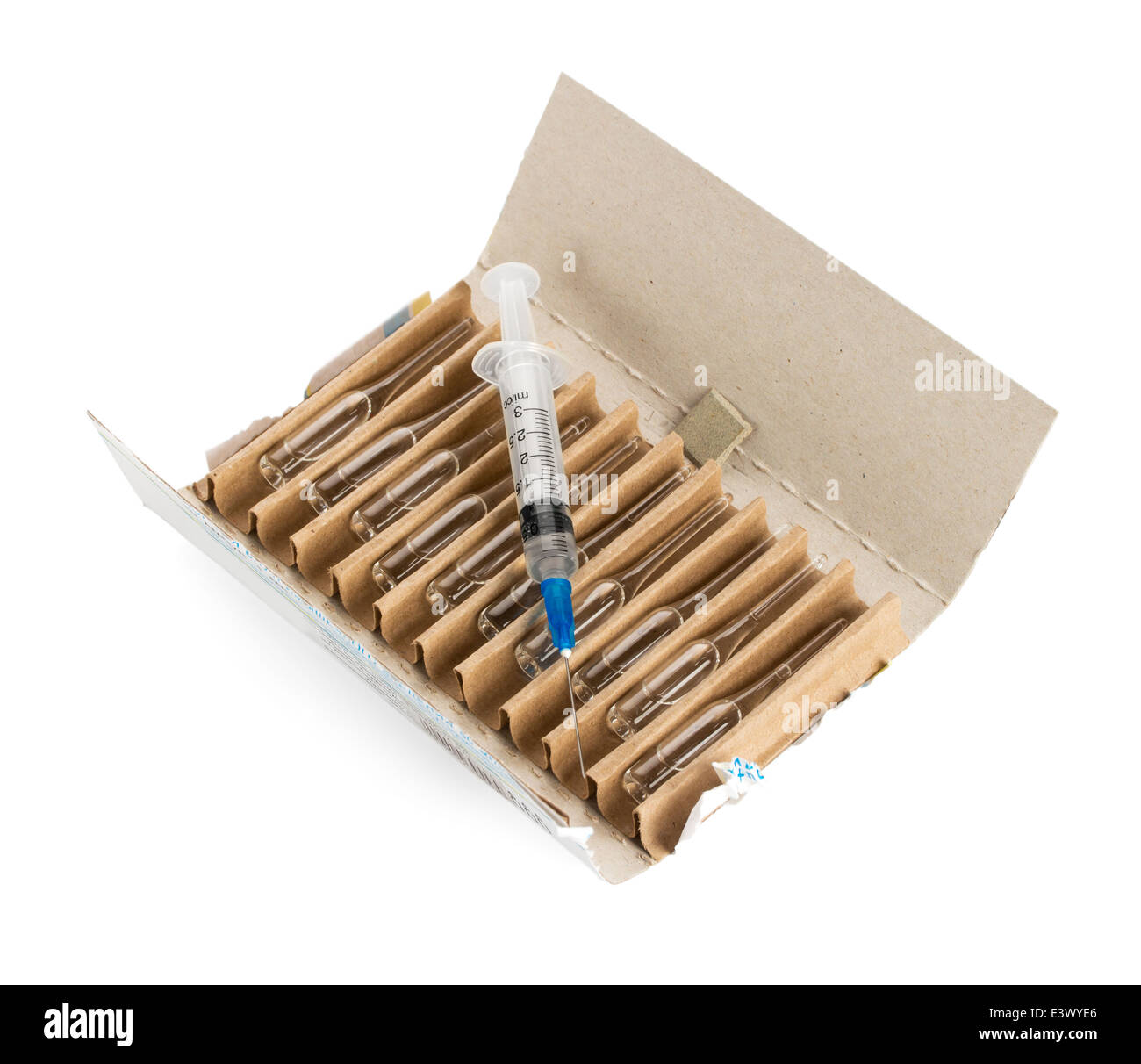 Medical ampoules for injection on white background isolate Stock Photo ...