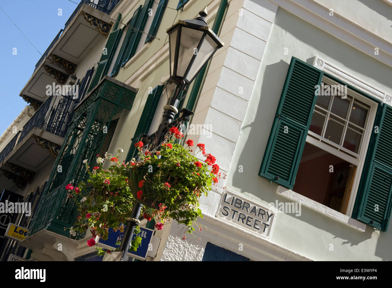 Library Street Gibraltar Stock Photo - Alamy