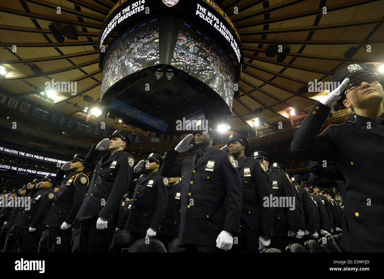 New York, USA. 30th June, 2014. New police officers attend the ...