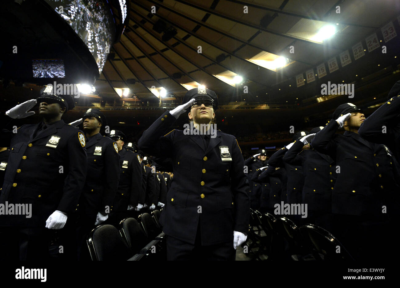 New York, USA. 30th June, 2014. New police officers attend the ...