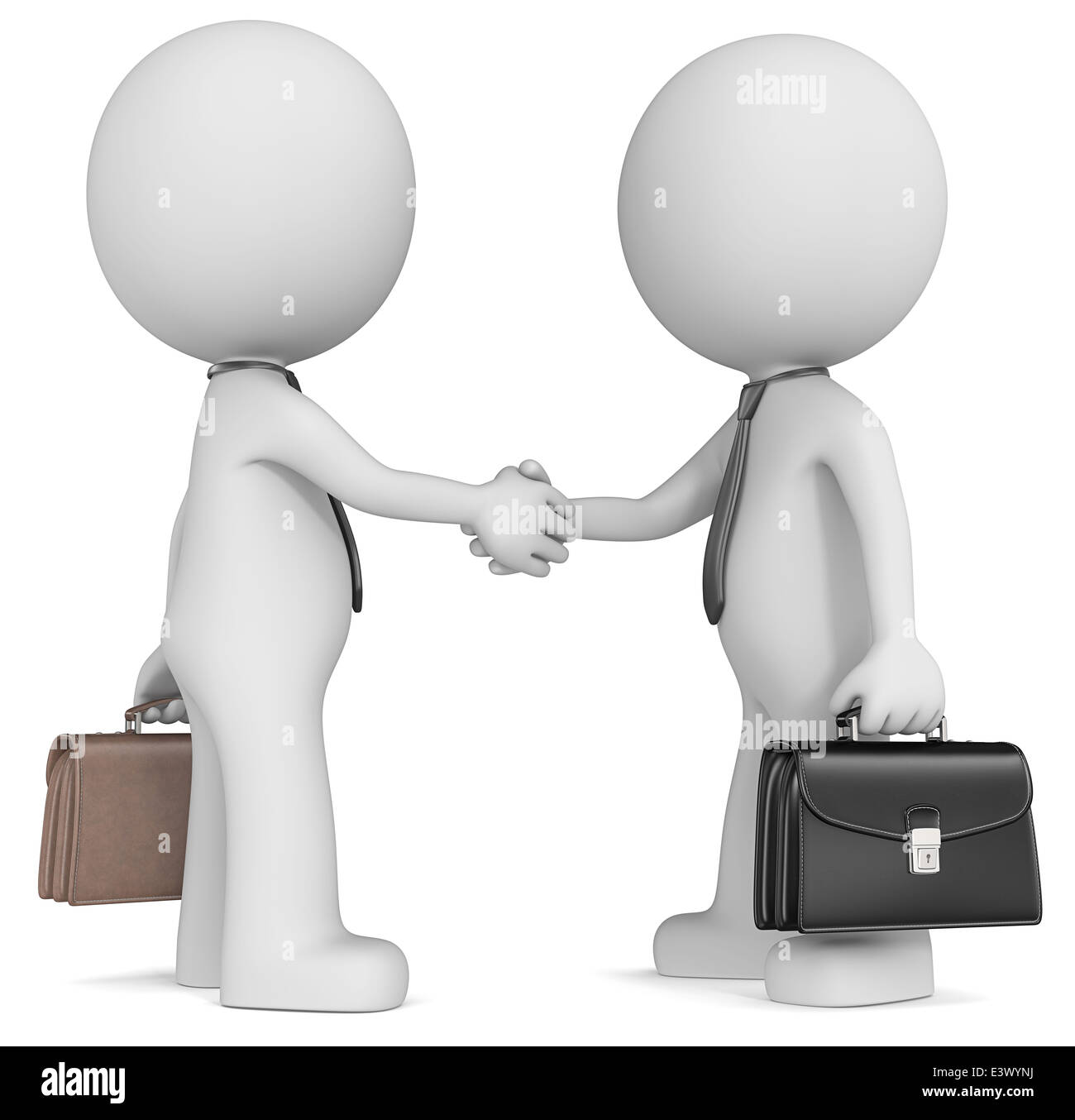 The Dude X 2 shaking hands wearing tie and briefcase. Side view Stock ...